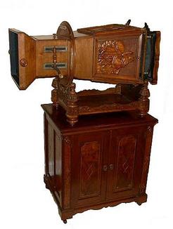 Viewer; Megalethoscope, Carlo Ponti, Walnut Base, Views.