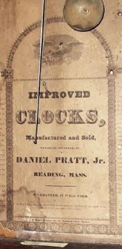 Shelf Clock; Pratt (Daniel), Groaner, 30-Hour, Alarm, Mahogany Veneer ...