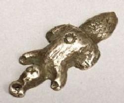Jewelry; Native American, Pendant, Trade Silver, Beaver Form, marked, 2 ...