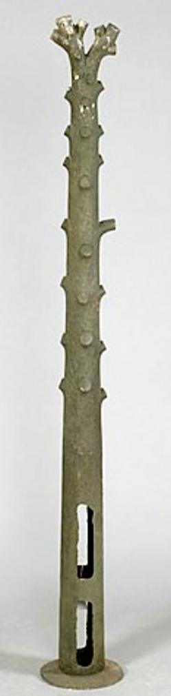 Hitching Post; Cast Iron, Tree Trunk, Sawn Branches, 67 inch.