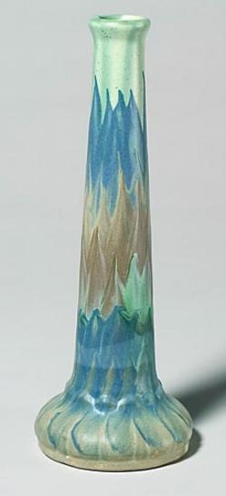 Zane Pottery; Landsun, Vase, Mottled Glaze, 10 inch.