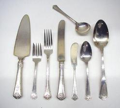 Flatware; Sterling Silver, Wallace, Carmel Pattern, 54 Pieces.