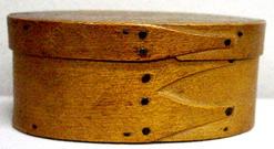 Shaker; Bentwood Box, Oval, 2-Fingers, Copper Tacks, 4 inch.