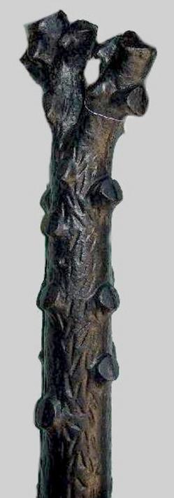 Hitching Post; Cast Iron, Tree Trunk, Sawn Branches, 48 inch.