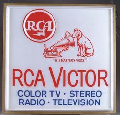 Shop & Trade; RCA Victor, Sign, Plastic Panel, Back Lit, 37 inch.