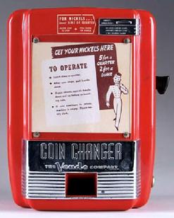 Vending Machine; Vendo, Coin Changer, Early Version, Complete, 15 inch.