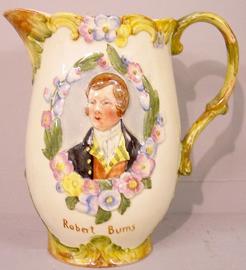 Pottery; Beswick, Pitcher, Robert Burns, Verse, 8 inch.