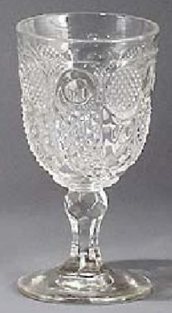 Pattern Glass; Horn of Plenty, Goblets (12), Flint.