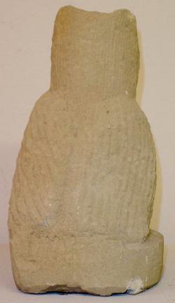 Folk Carving; Reed (Ernest 'Popeye'), Owl, Sandstone, signed, 8 inch.