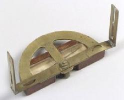 Surveying; Semi-Circumferentor, Brass Protractor, Compass Well, 9 inch.