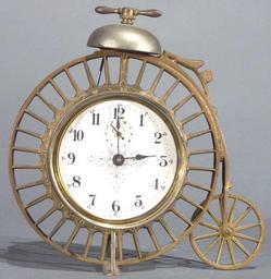 Alarm Clock; Welsh (EN), High-Wheel Bicycle.