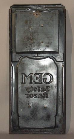 Advertising Clock; Gem Safety Razor, 8-Day Calendar, Wall, 39 inch.