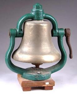 Bell; Railroad, Locomotive, Brass, Iron Mount.