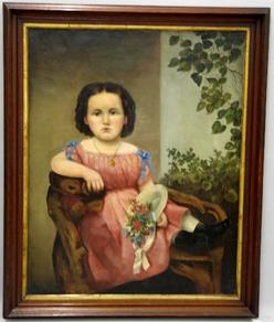 Mote, Marcus; Oil on Canvas Painting, (attributed), Portrait of a Girl.