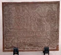 Fireback; Cast Iron, Colebrookdale Furnace Thomas Rutter 1763, 27 inch.