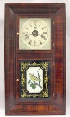 Shelf Clock; Waterbury, Ogee, 8-Day, Mahogany.