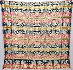 Coverlet; Jacquard, Pennsylvania, Schnell (Jacob), Floral Medallions ...