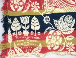 Coverlet; Jacquard, Pennsylvania, Schnell (Jacob), Floral Medallions ...
