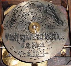 Novelty Clock; Symphonion, Mantel, Disc Music Box, 5 Discs, 12 inch.