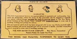 Alarm Clock; New Haven Clock Co, Popeye, 5 inch.