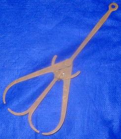 Calipers; Blacksmith, Wrought Iron, Double, Rack Wing, 23 inch.