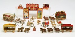 Circus; Miniature Set, Carved & Painted, 20+ Pieces.