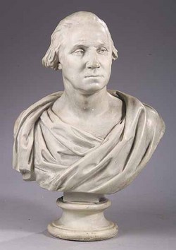 Plaster Sculpture; Houdon (Jean Antoine), (manner of), Bust of George ...