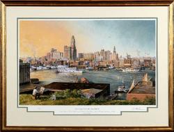 McGehee, Paul; Print, signed, Old Baltimore Harbor.