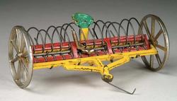 Farm Toy; Arcade, Hay Rake, Cast Iron, 7 inch.