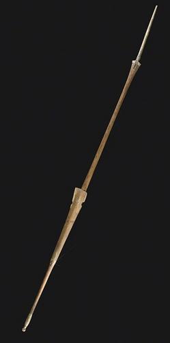 Harpoon; Greenland, Eskimo, Driftwood & Narwhale, Atlatl Attached, 9 ft.
