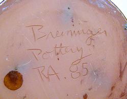 Redware; Breininger Pottery, Flowerpot, Crimped Rim, Manganese ...