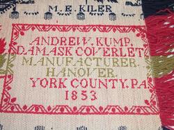 Coverlet; Jacquard, Pennsylvania, 1853, Kump (Andrew), Floral & Star ...