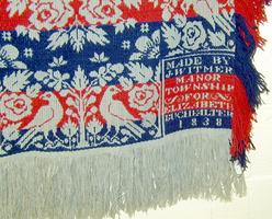 Coverlet; Jacquard, Pennsylvania, 1838, Witmer (Jacob), Double Rose ...