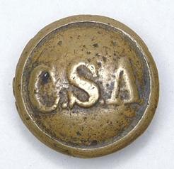 Button; Civil War, Confederate, CSA, Cast Brass.