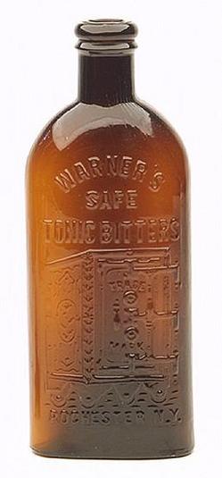 Bitters Bottle; Warner's Safe Tonic, Rochester NY, Oval, Root Beer ...