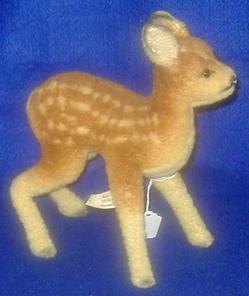 Stuffed Animal; Steiff, Deer, Fawn, US Zone Tag, 9 inch.