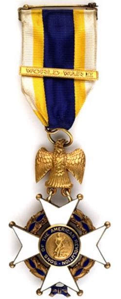 Medal; Sons of the American Revolution, Society of Cincinnati Form, 14K ...