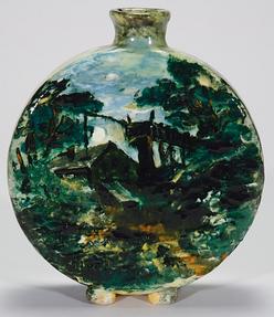 Rookwood Pottery; Rettig-Valentien, Limoges Style, Vase, Canteen-Shaped ...