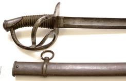 Sword; Tiffany, Model 1840, Cavalry Saber, PDL Ricasso Mark, Scabbard.