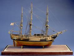 Model (Cased); Ship, HMS Resolution, Rigged, Captain Cook, 26 inch.
