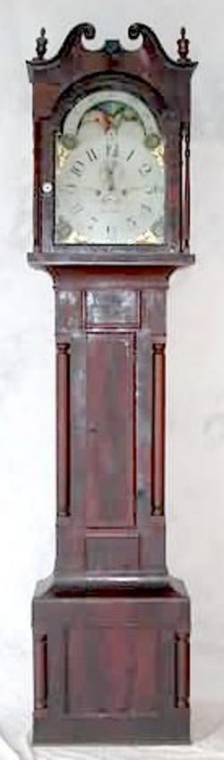 Tall Case Clock; Pennsylvania, Chippendale Style, Breneisen (George), Mahogany & Cherry, 8 Day ...