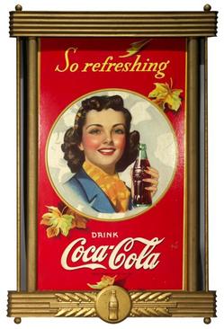 Coca-Cola; Sign, So Refreshing, Cardboard, Kay Frame, 1941, 27 inch.