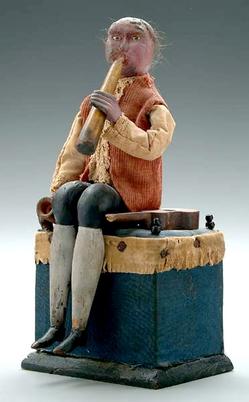 Automaton; Continental, Musician With Violin, 10 inch.