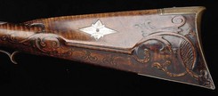Rifle; Sheetz (Martin), Flintlock, Raised Carved, Wire Inlay, 46 Caliber.