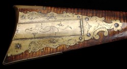 Rifle; Sheetz (Martin), Flintlock, Raised Carved, Wire Inlay, 46 Caliber.