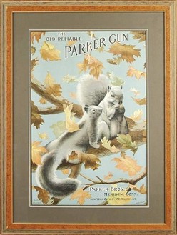 Advertising-Firearms; Parker Firearms, Print, Sharkey, Squirrels on ...
