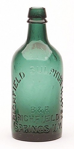 Mineral Water Bottle; Richfield Sulphur Water, Richfield Springs NY ...