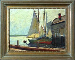 Enwright, JJ (Hjalmar Amundsen); Oil on Board Marine Painting, signed ...
