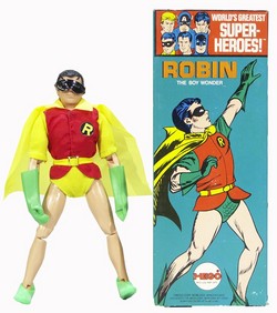 Action Figure; Robin, Mego, Removable Mask, Rare, Original Box.