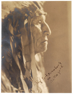 Signed Photograph; Red Tomahawk, Portrait, 9 inch.
